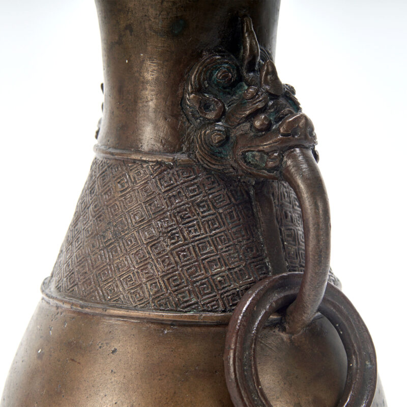 Chinese Yuan Dynasty Bronze Vase With Dragon Handles | Notable Auctions